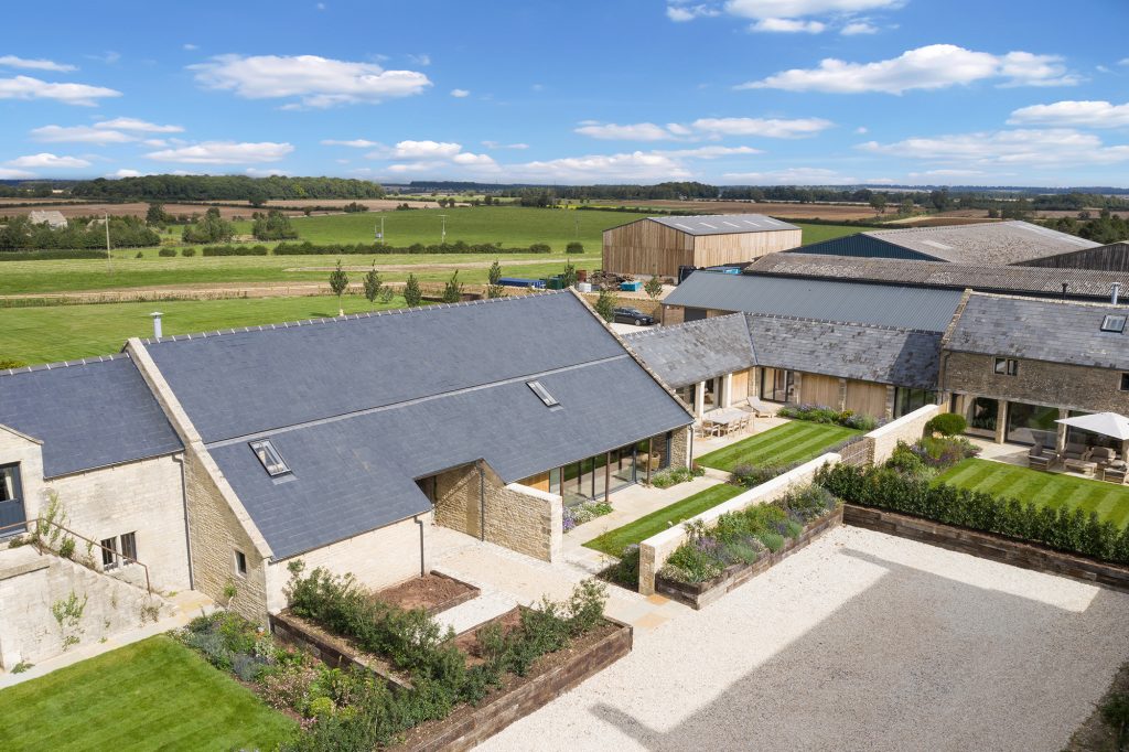 Corinium-Construction-Cotswolds-Bibury-Barn-Farms-Aerial-View - Corinium